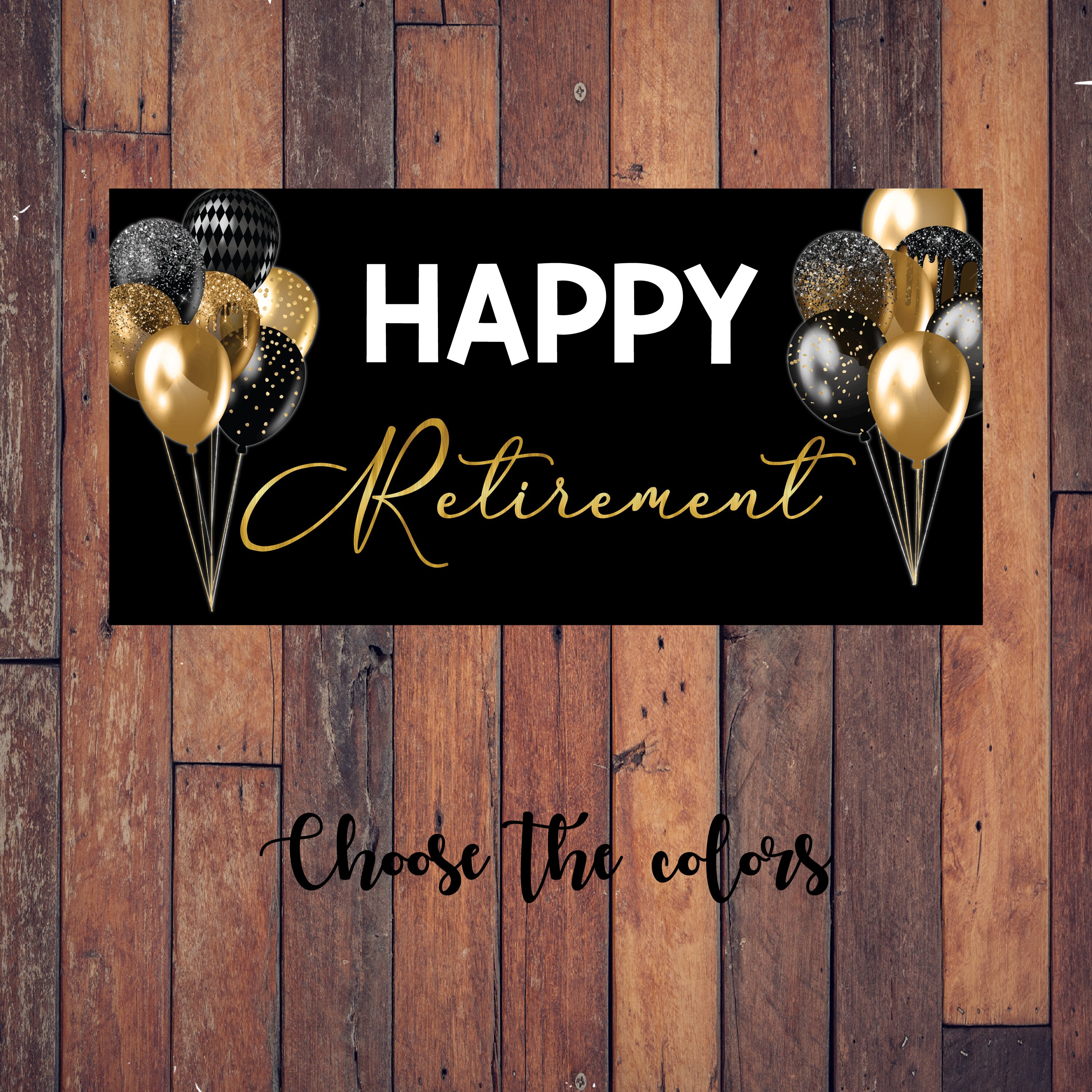 Happy Retirement Banner ~ Personalized Retirement Party Sign ~ Welcome ...