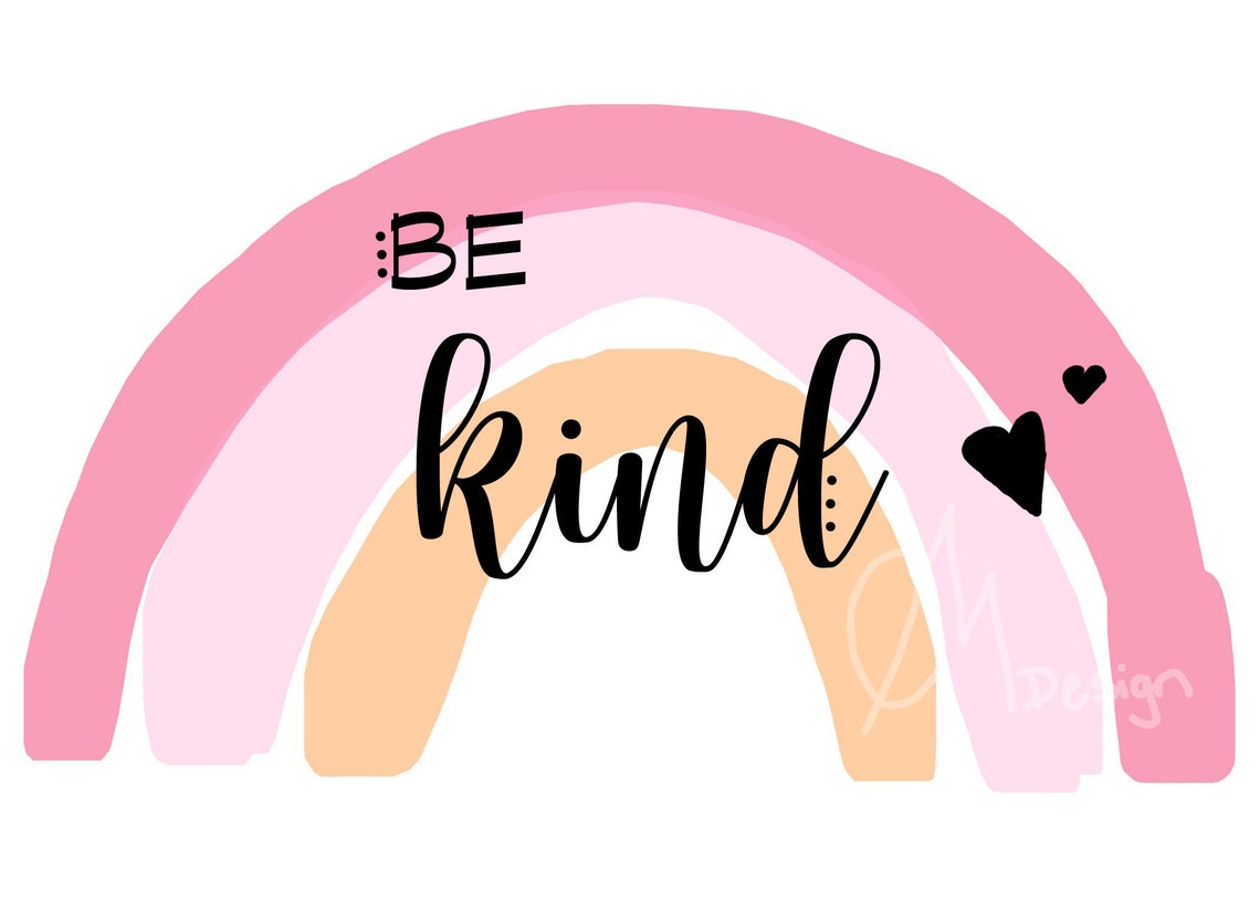 Be Kind Sign-girl Bedroom Decor Be Kind Rainbow Print Hand - Etsy