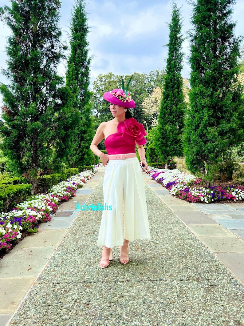 Rose 3D Flower Top in Violet or Fushia - Etsy