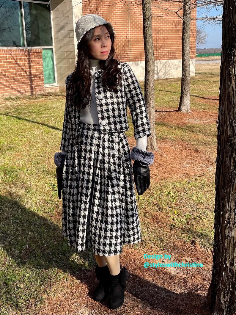 Lisa Collar Suit in Tweed - Etsy