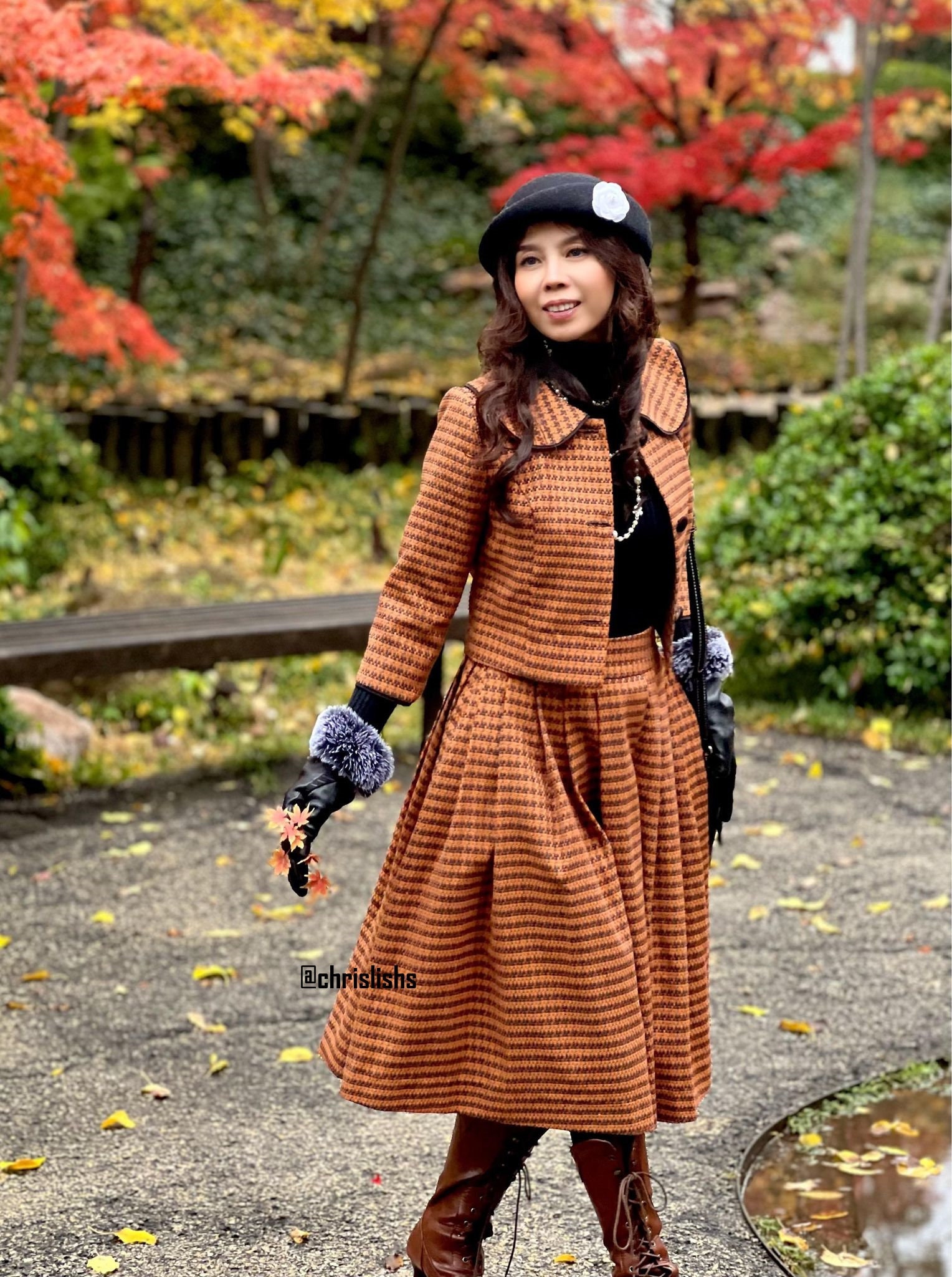 Lisa Collar Suit in Tweed Fall - Etsy