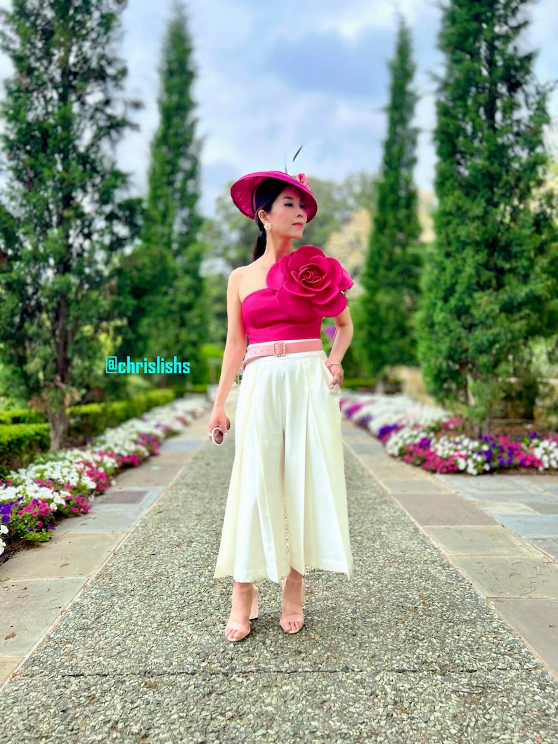 Rose 3D Flower Top in Violet or Fushia - Etsy