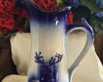 Flow blue pitcher | Etsy