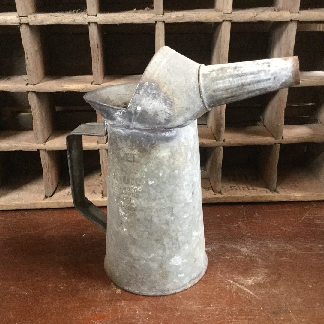 Antique Dover Oil Fill Can / Galvanized / 1920s - Etsy