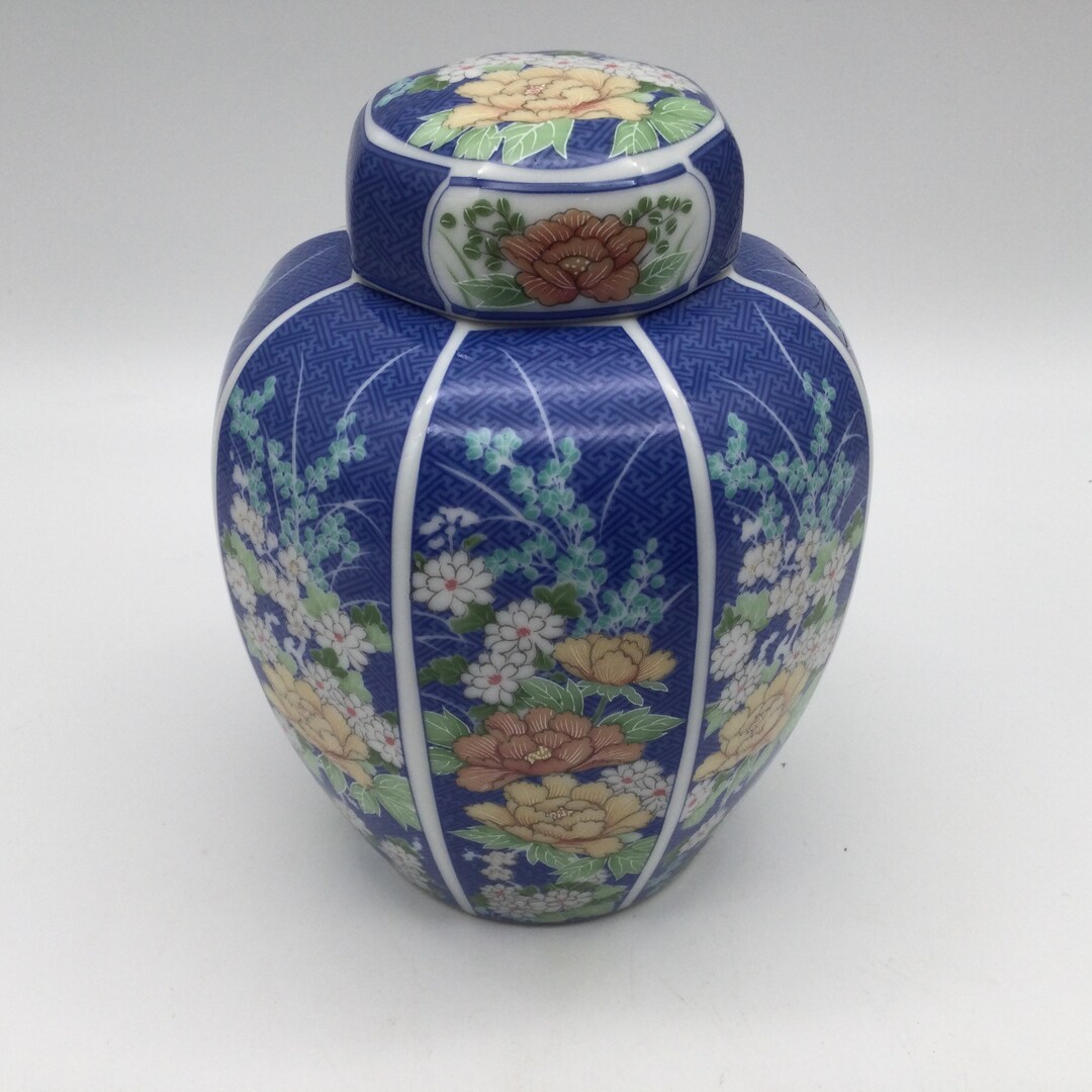 Takahashi Echo Hand Decorated Octagonal / Paneled Ginger Jar / San ...