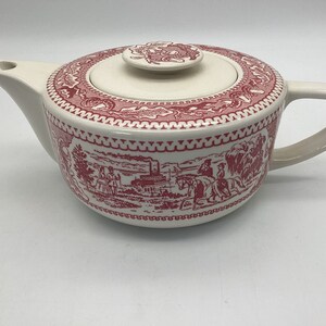 Memory Lane 1960s Royal Ironstone Red Transferware Teapot - Etsy