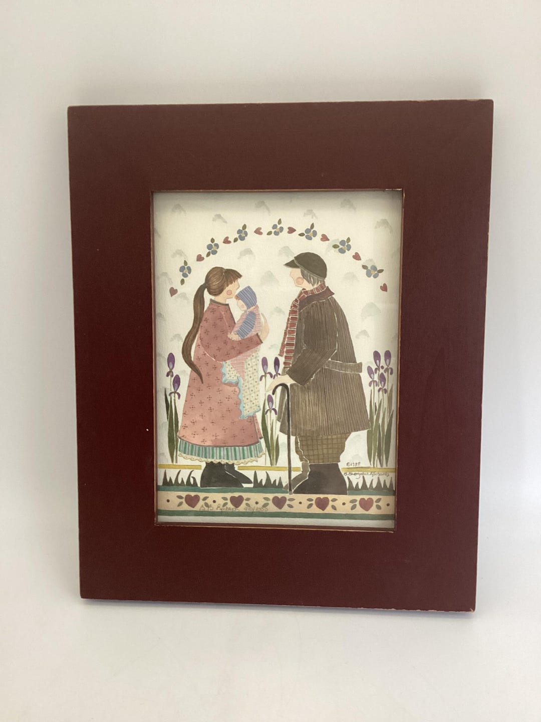 Limited Edition Framed Folk Art Print: "the Greeting" by Barbara ...