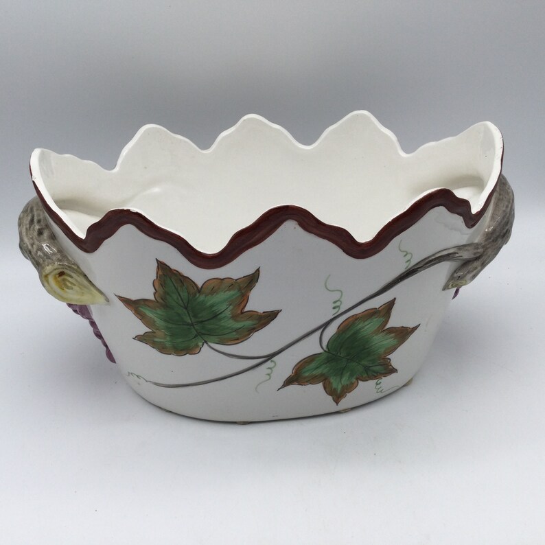 Handpainted Mottahedeh Design Italy Large Cache Pot / Planter - Etsy