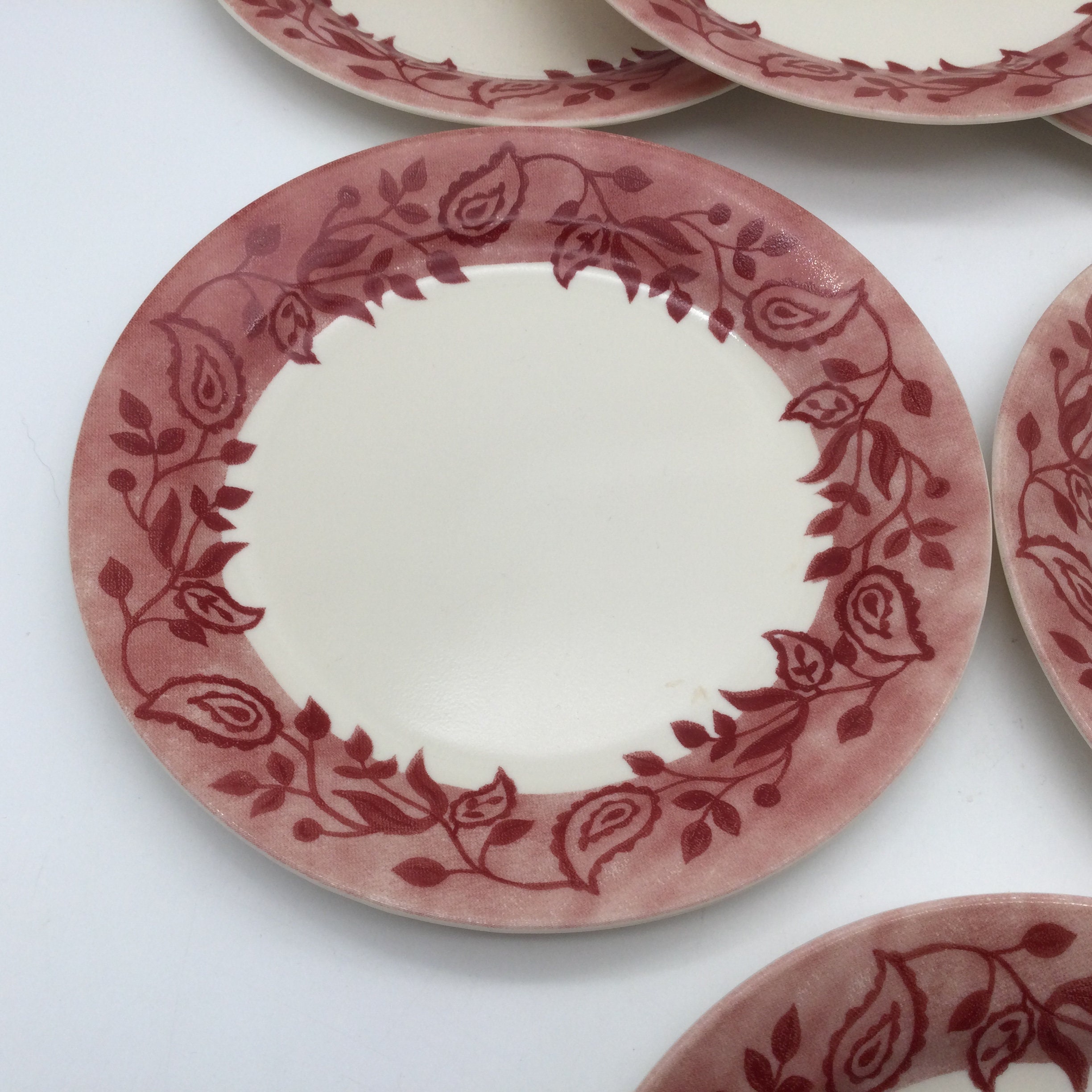 Corelle Gypsum Set of 6 Salad Plates / Auburn Leaf and Berry - Etsy