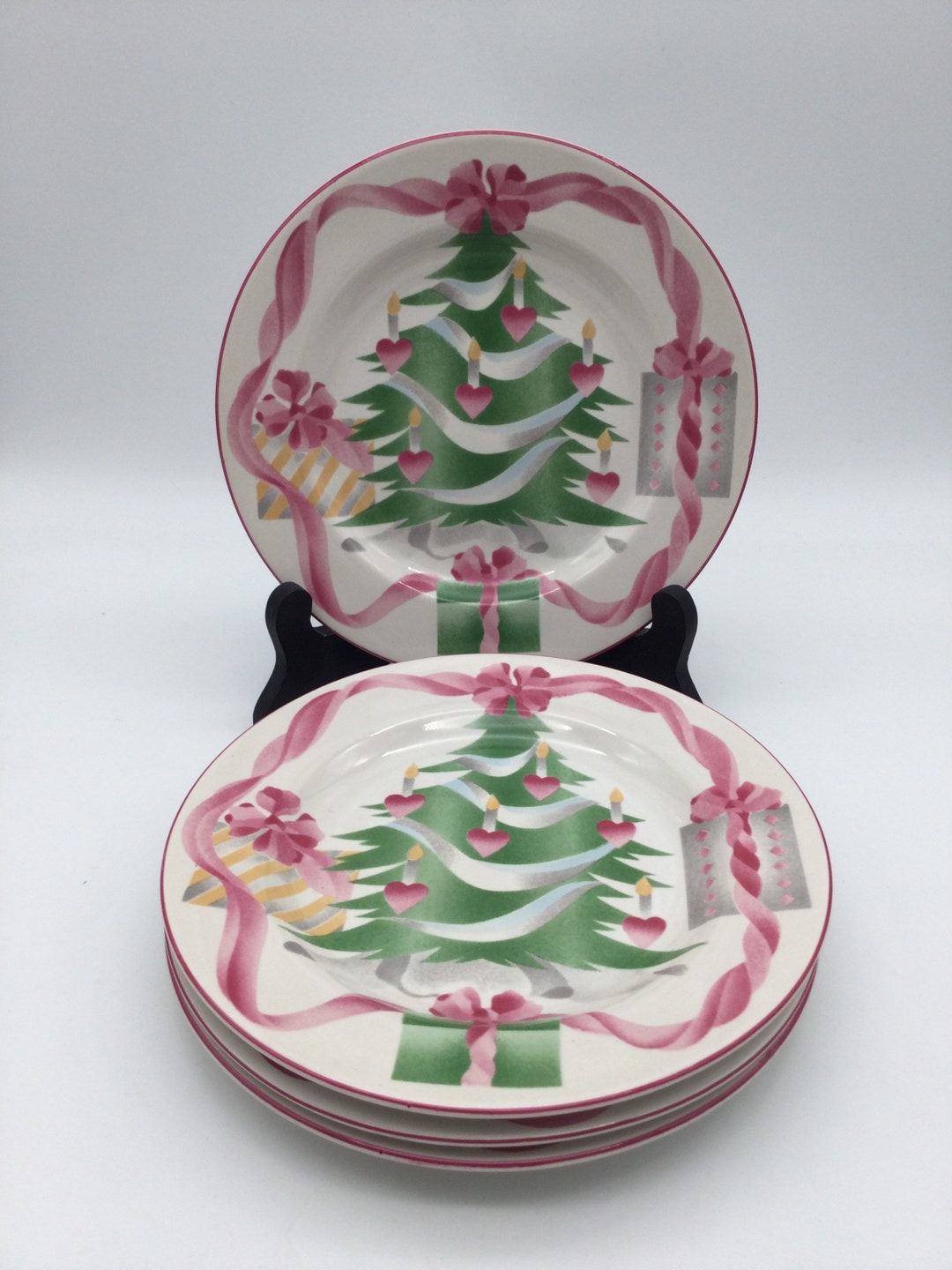 Set of 4 Dessert / Salad Plates / Sango Home for Christmas / - Etsy