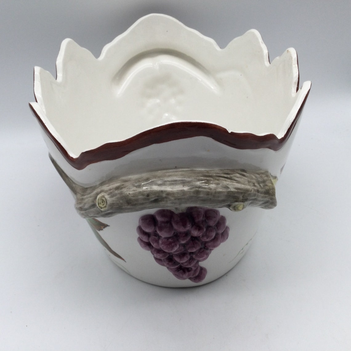 Handpainted Mottahedeh Design Italy Large Cache Pot / Planter - Etsy