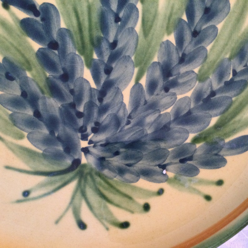 Rustic Handpainted Pottery Chop Plates / Oversized Dinner - Etsy