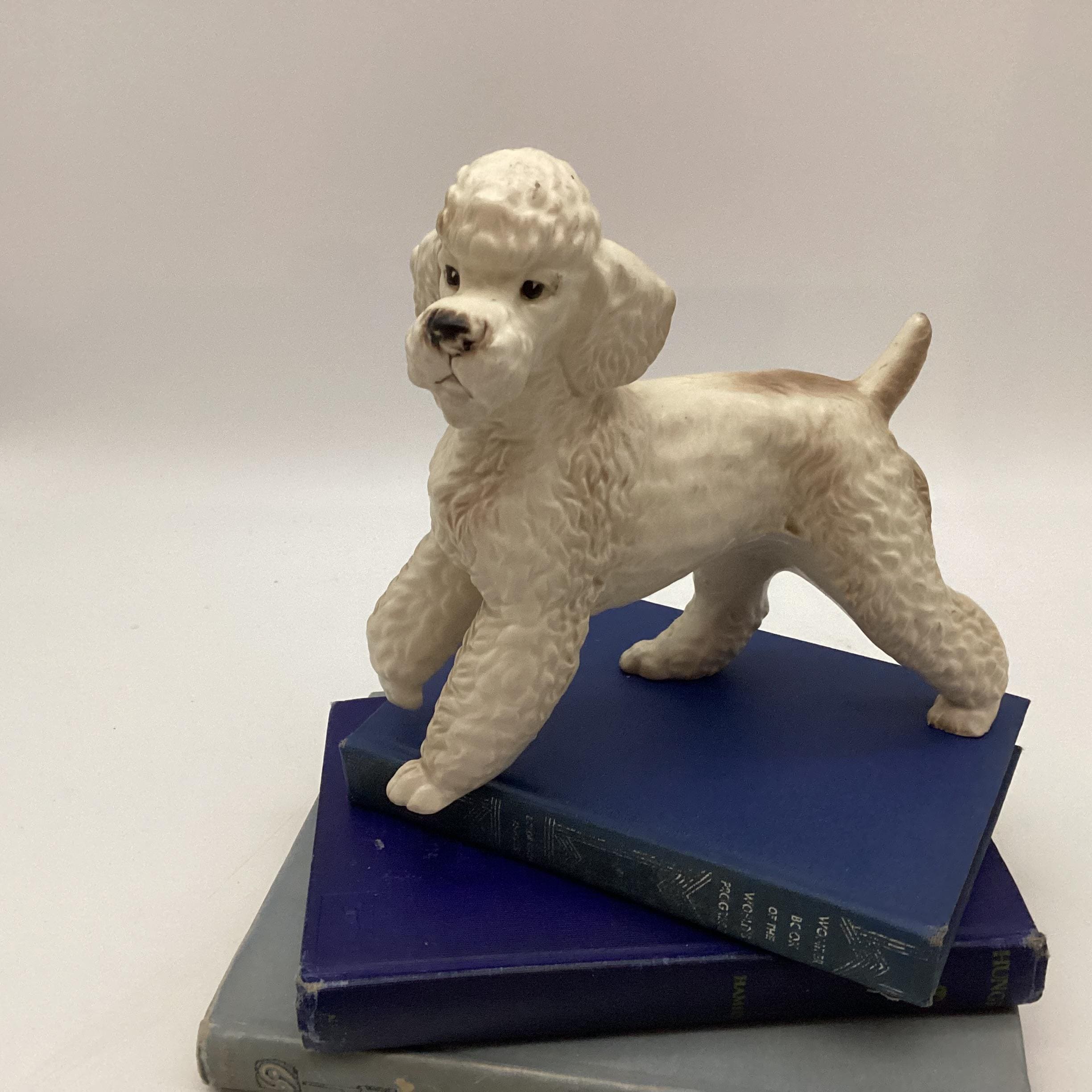 Standing Ceramic Poodles With Rhinestones