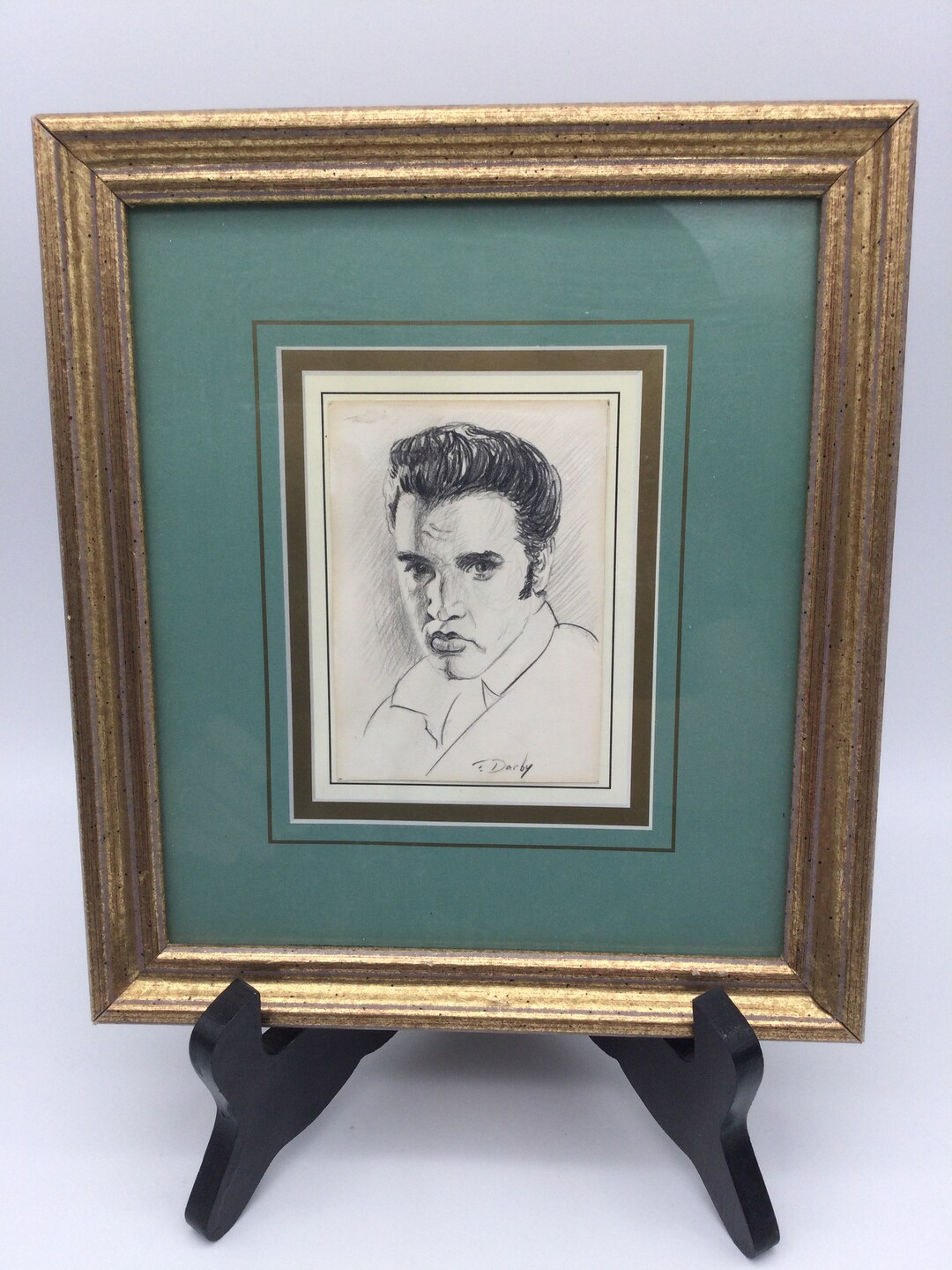 Original Artwork Elvis/ Artist Signed / Graphite Drawing / Darby - Etsy