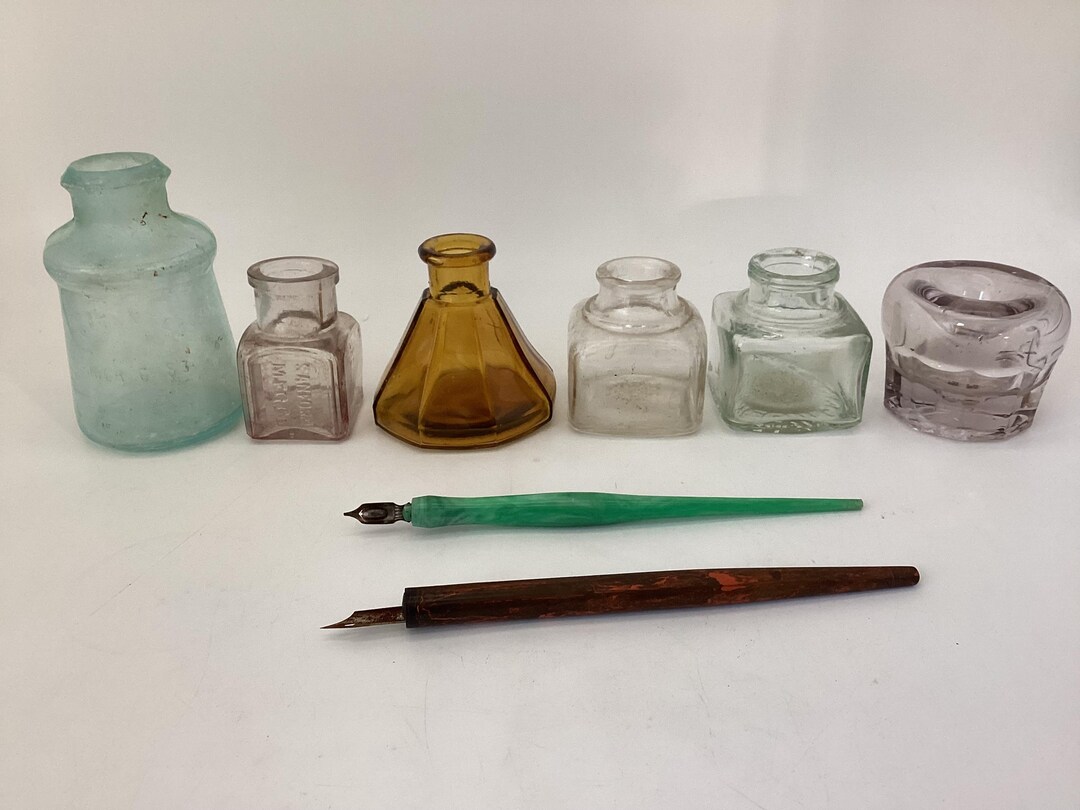 Antique Ink Bottle Collection: 1883 Patented Bottle, Carter's, Sanford ...