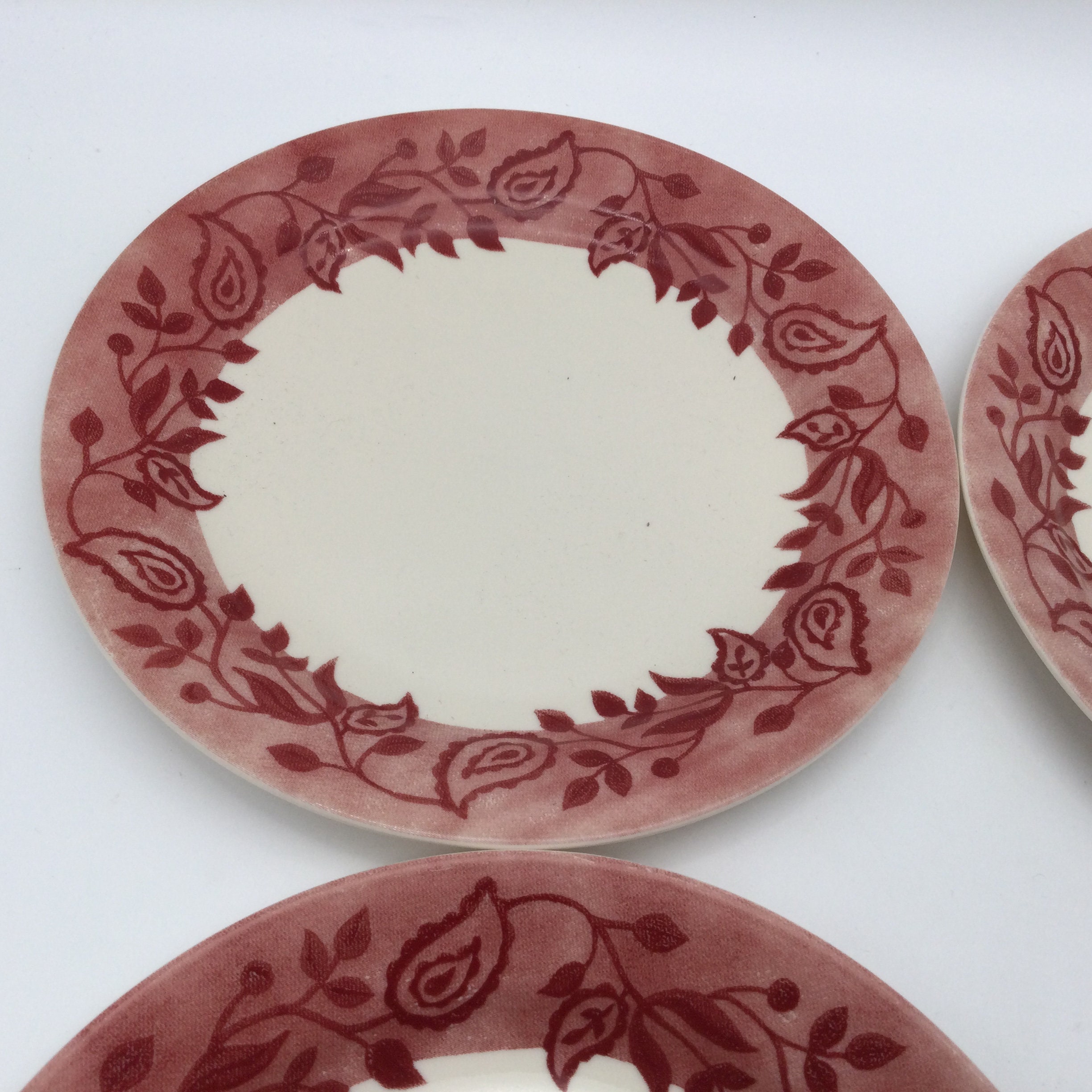 Corelle Gypsum Set of 6 Salad Plates / Auburn Leaf and Berry - Etsy