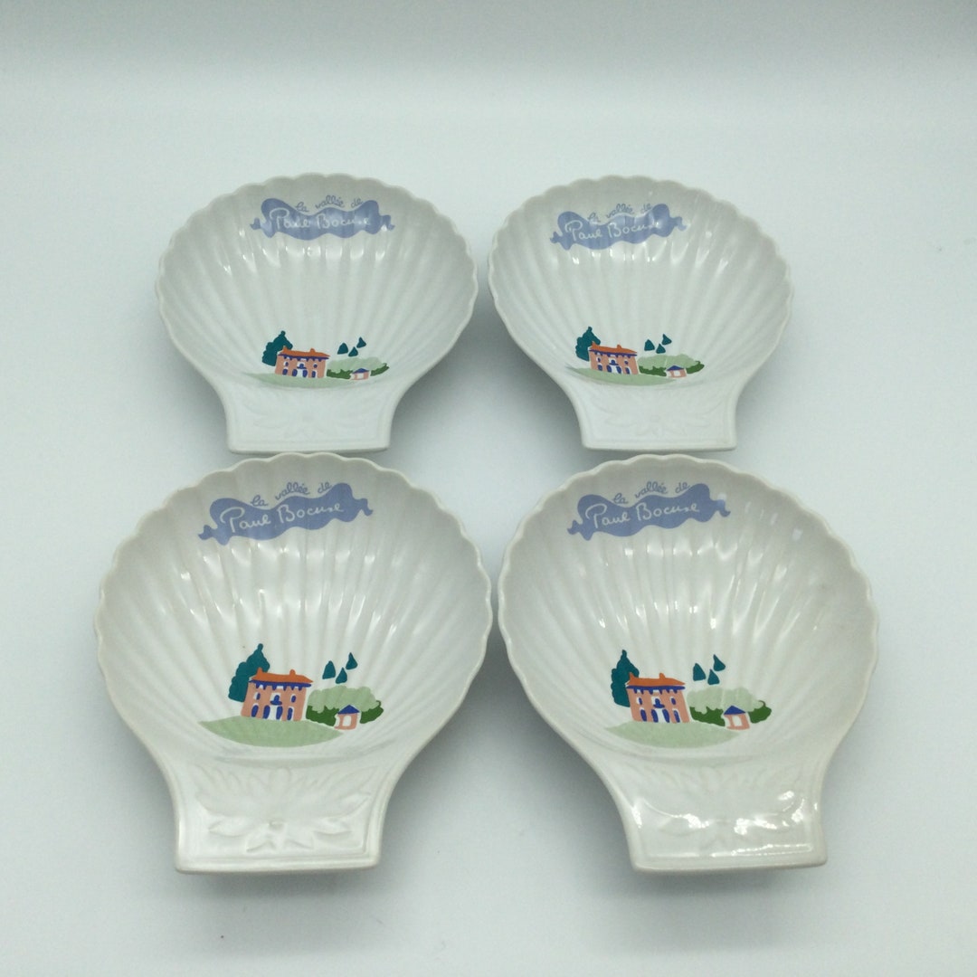 Vintage La Vellee De Paul Bocuse Set of 4 Shell Side / Sauce Dishes ...