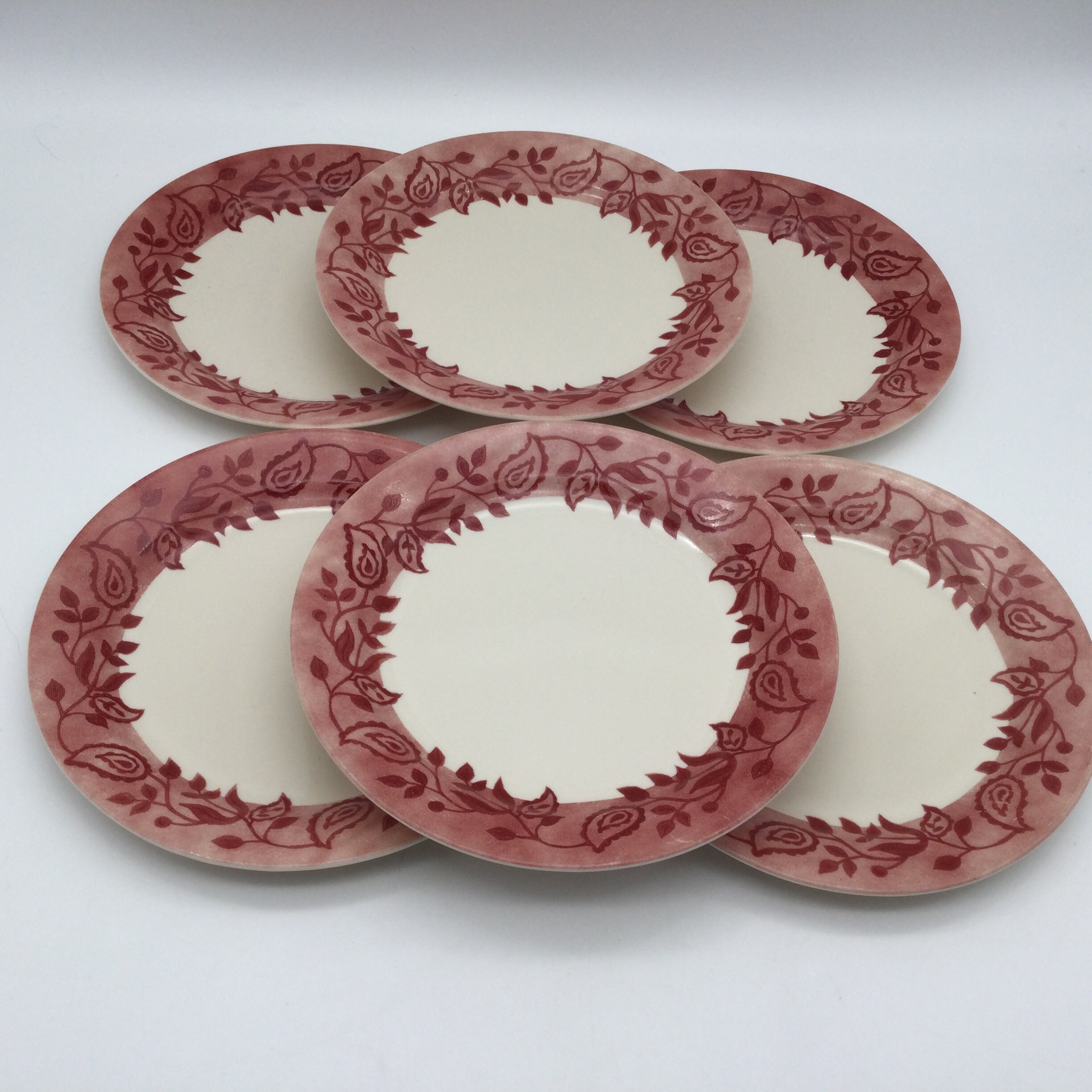 Corelle Gypsum Set of 6 Salad Plates / Auburn Leaf and Berry - Etsy