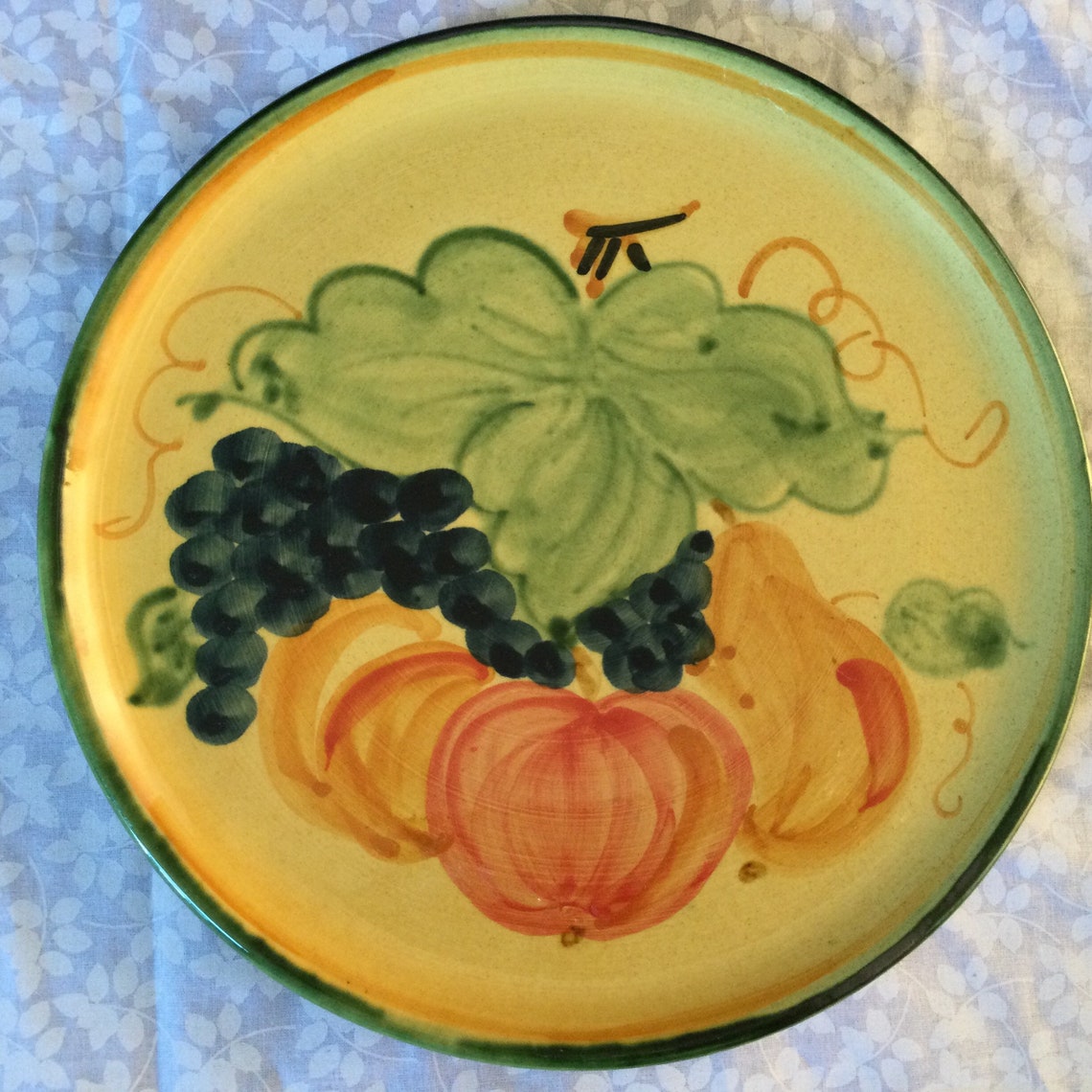 Rustic Handpainted Pottery Chop Plates / Oversized Dinner - Etsy