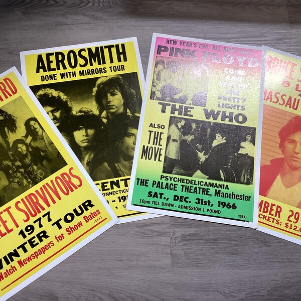 Rock Concert Posters - Etsy