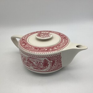 Memory Lane 1960s Royal Ironstone Red Transferware Teapot - Etsy