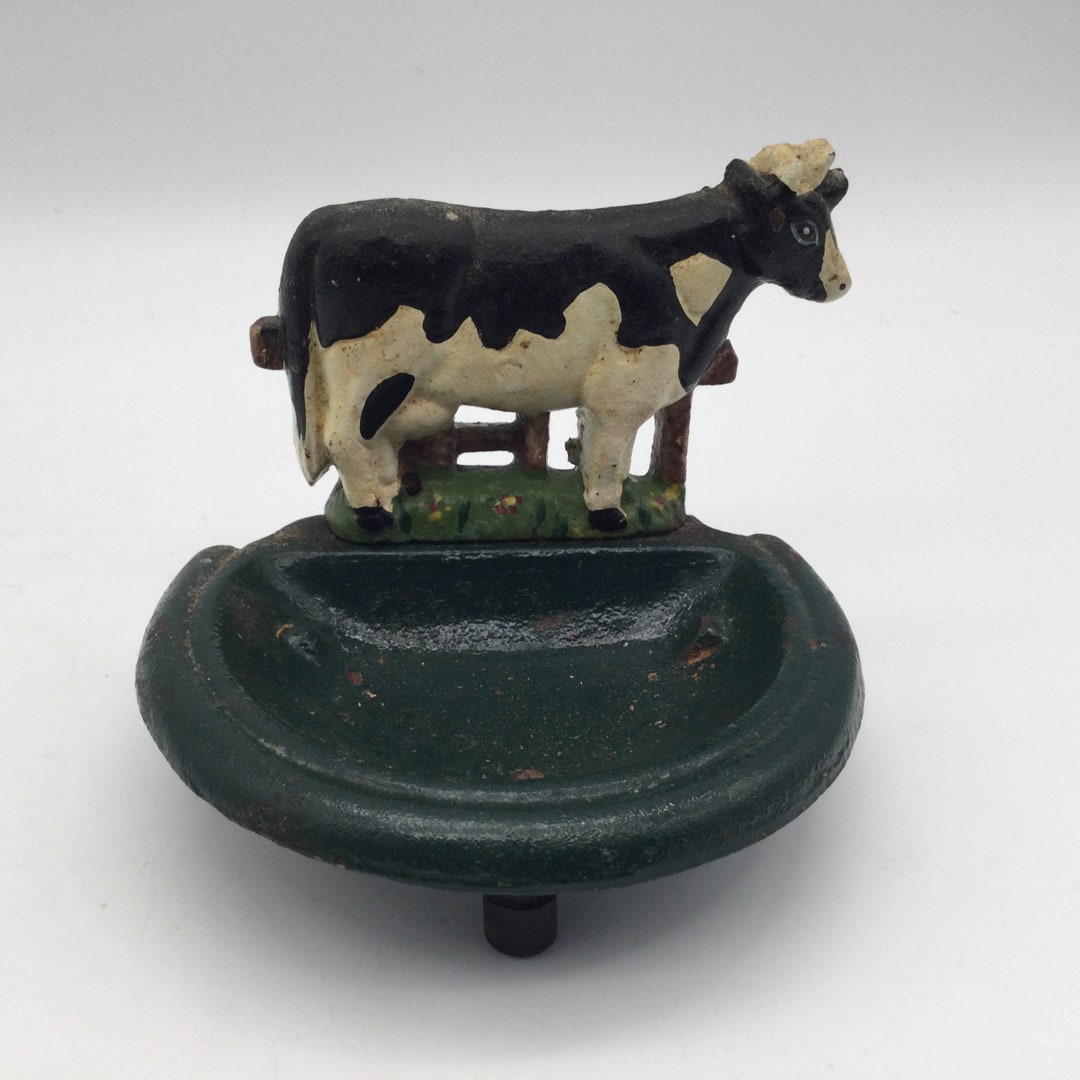 Vintage Cow Cast Iron Soap Dish - Etsy