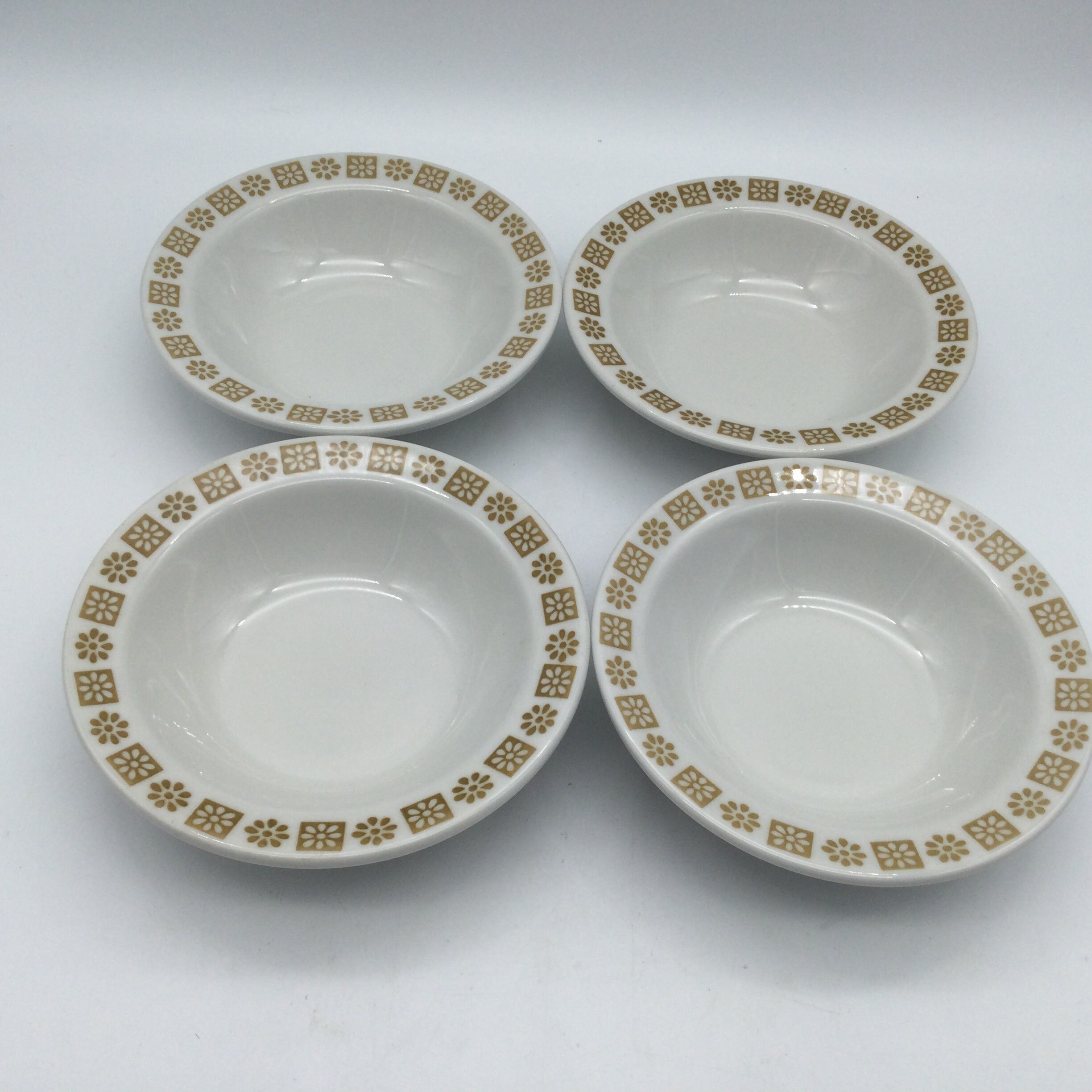 Vintage Shenango China Set of 4 Cereal / Dessert Bowls / Gold - Etsy