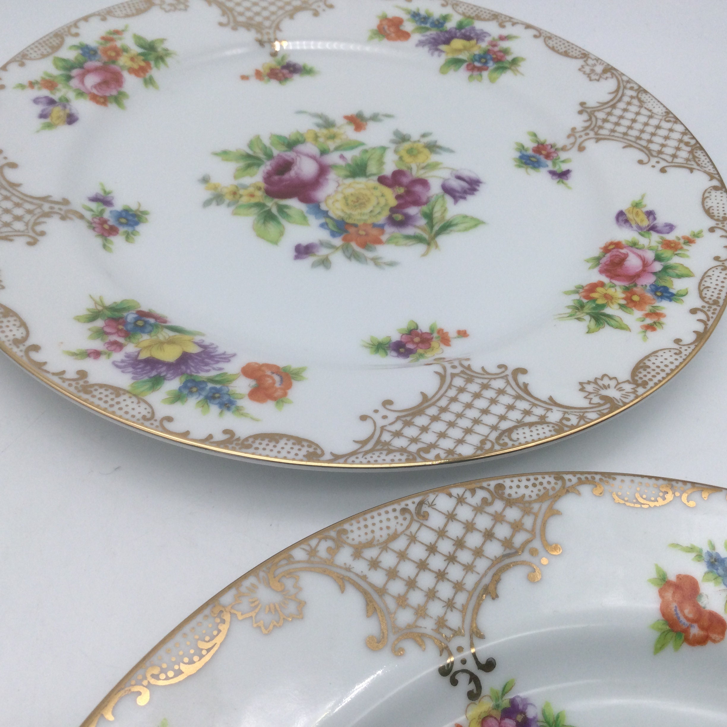 Antique Noritake Morimura Set of 4 Larosa Pattern Salad Plates / Japan ...