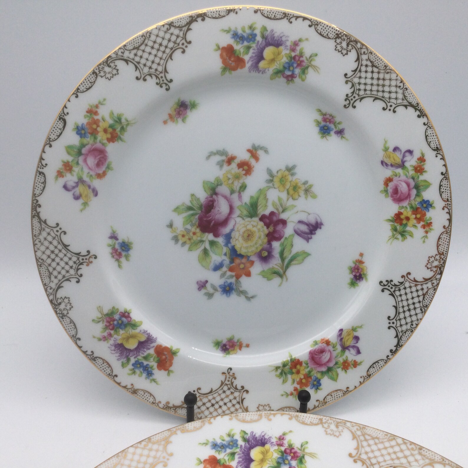 Antique Noritake Morimura Set of 4 or 3 Larosa Pattern Dinner Plates ...
