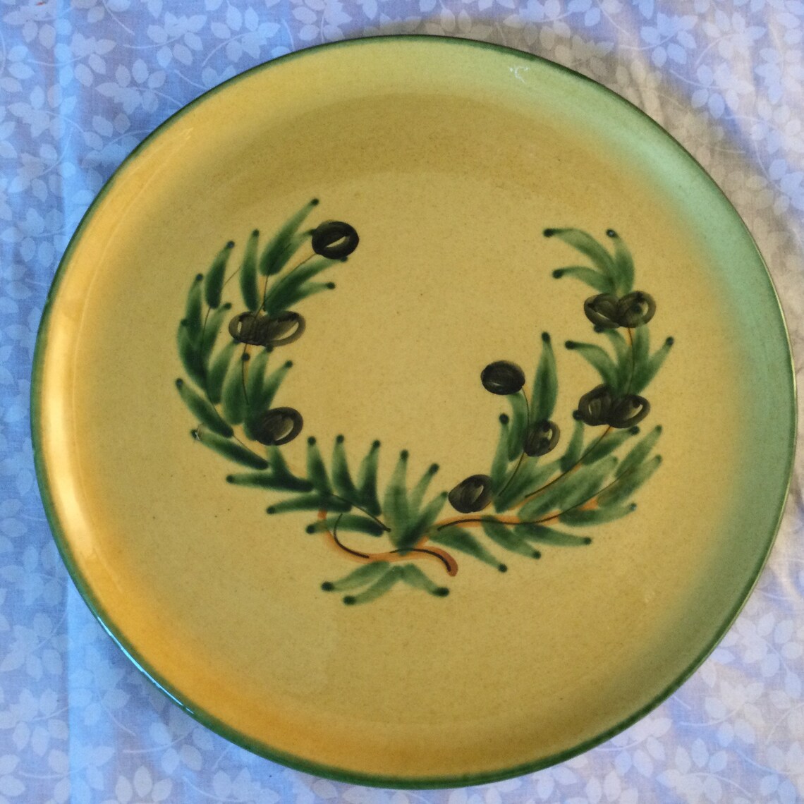 Rustic Handpainted Pottery Chop Plates / Oversized Dinner - Etsy