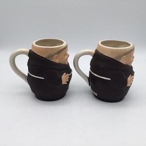 Vintage Goebel West Germany Pair of Friar Tuck / Monk Mugs / 16 Oz - Etsy