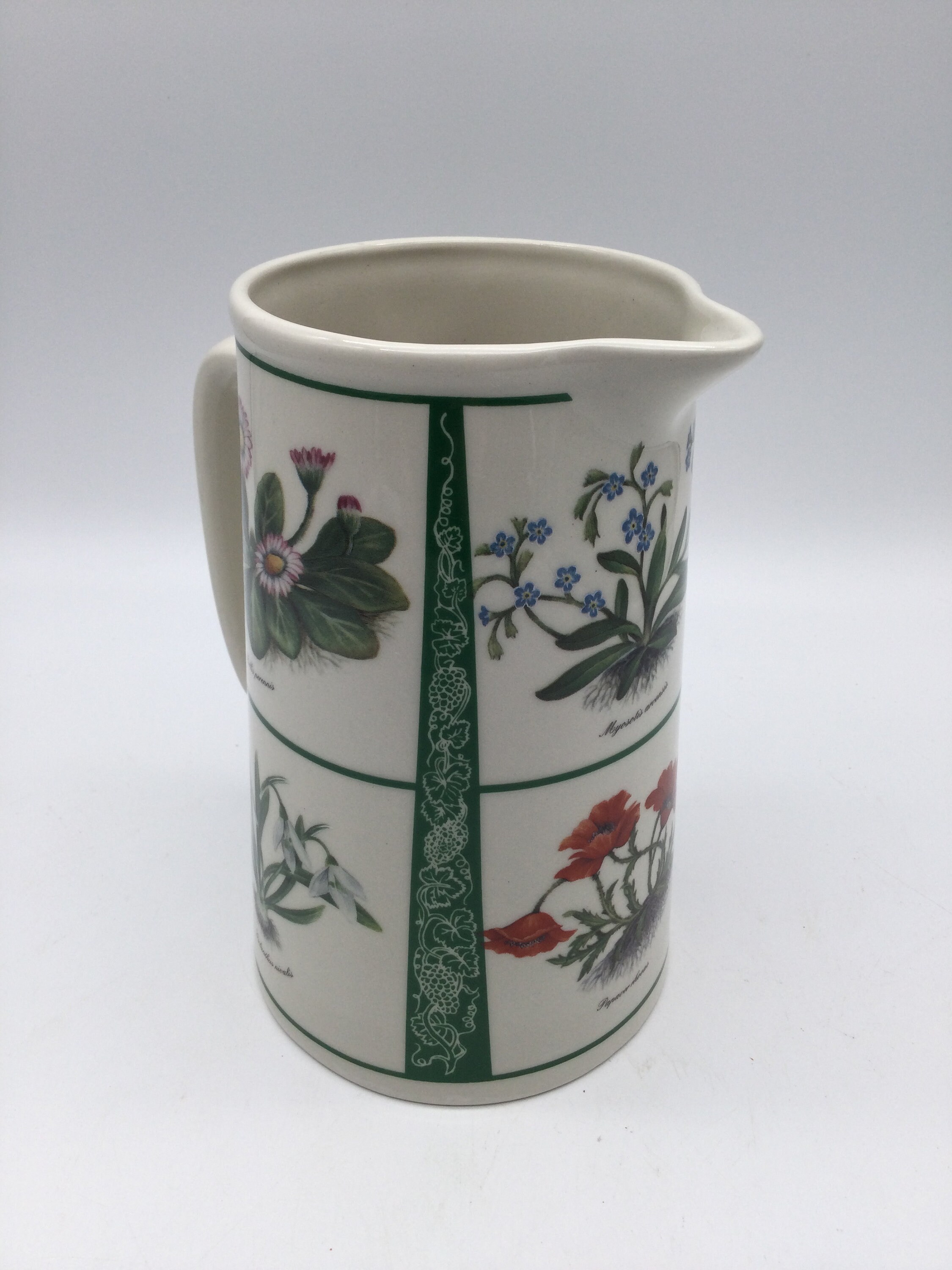 Vintage Crown Burslem Pottery Paneled Wildflower Pitcher / 32 Oz - Etsy