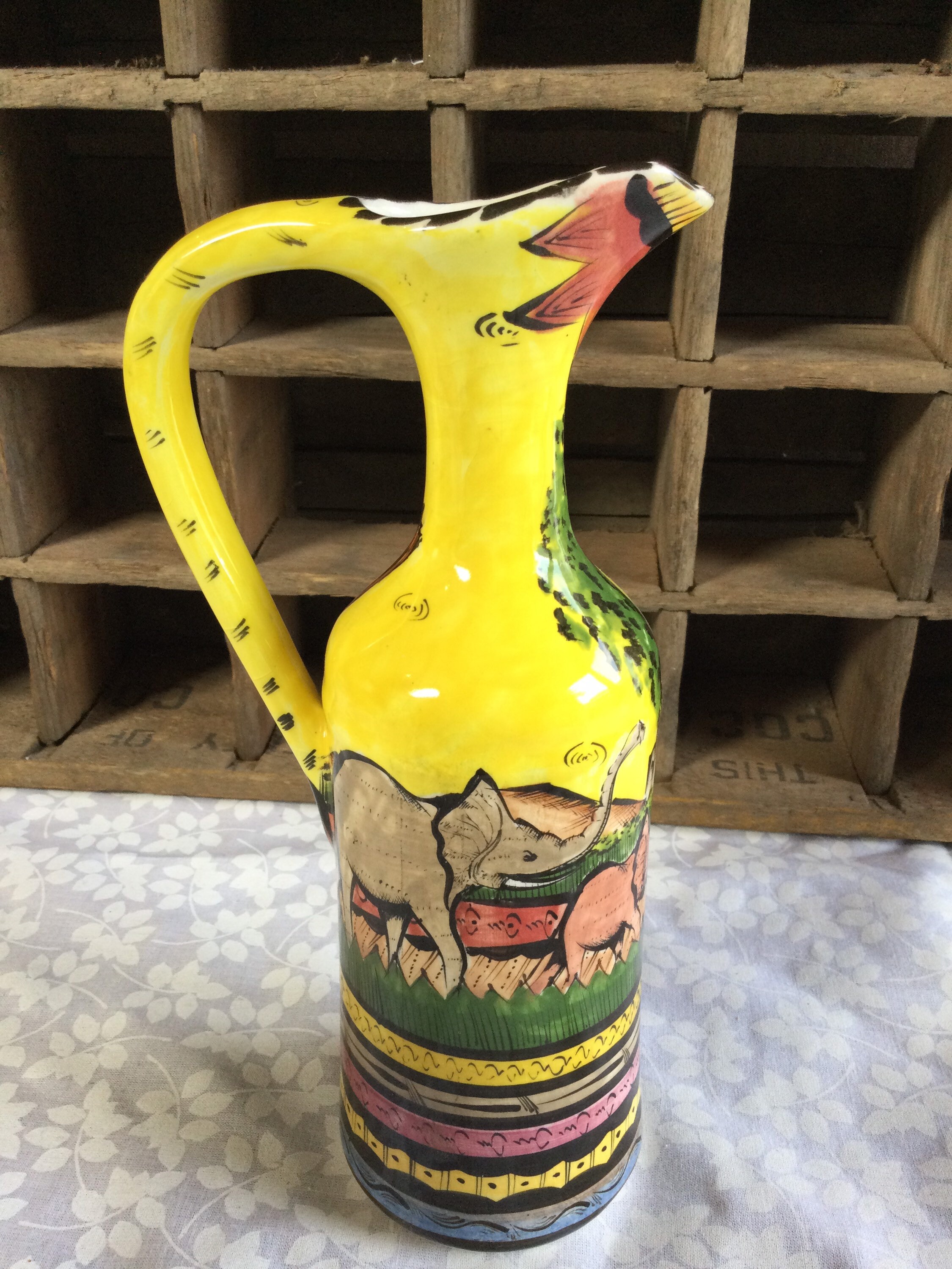 Penzo Pottery Zimbabwe Africa Handpainted Tall Cruet / | Etsy