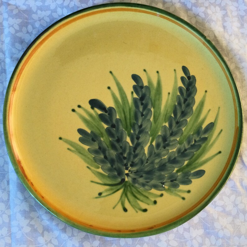 Rustic Handpainted Pottery Chop Plates / Oversized Dinner - Etsy