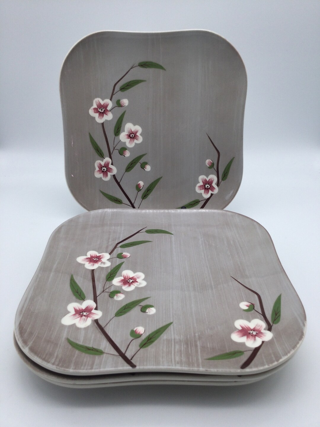 Mid Century California Pottery Weil Ware Set of 4 Dinner Plates ...