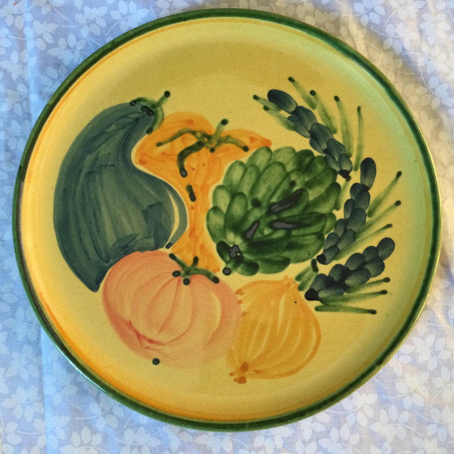 Rustic Handpainted Pottery Chop Plates / Oversized Dinner - Etsy
