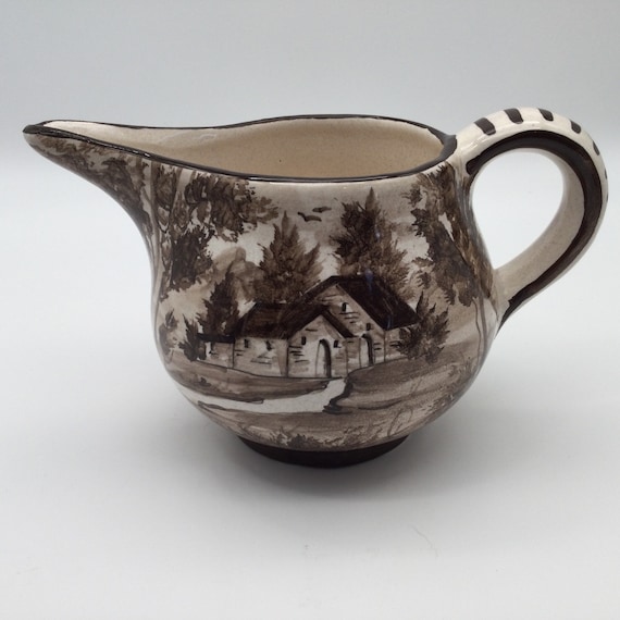 Home & Living Hand Thrown Pottery Pitcher Made in Italy Mid Century ...