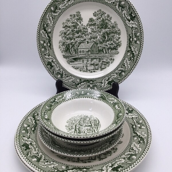 Green Transferware - Etsy