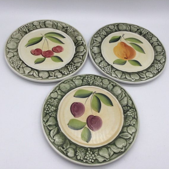 Vintage Handpainted Pizzato Italy Fruit Design Dessert / Salad - Etsy
