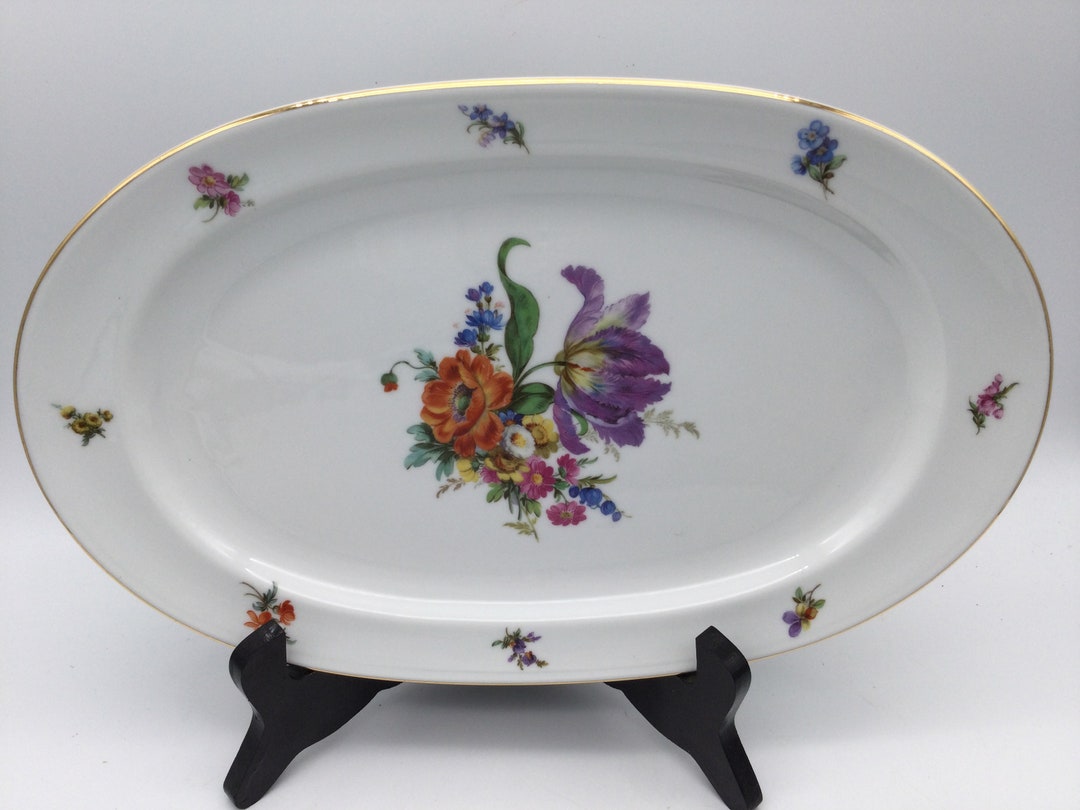Furstenberg Germany Ancestral Dresden 13” Oval Platter / 1964-1970 ...