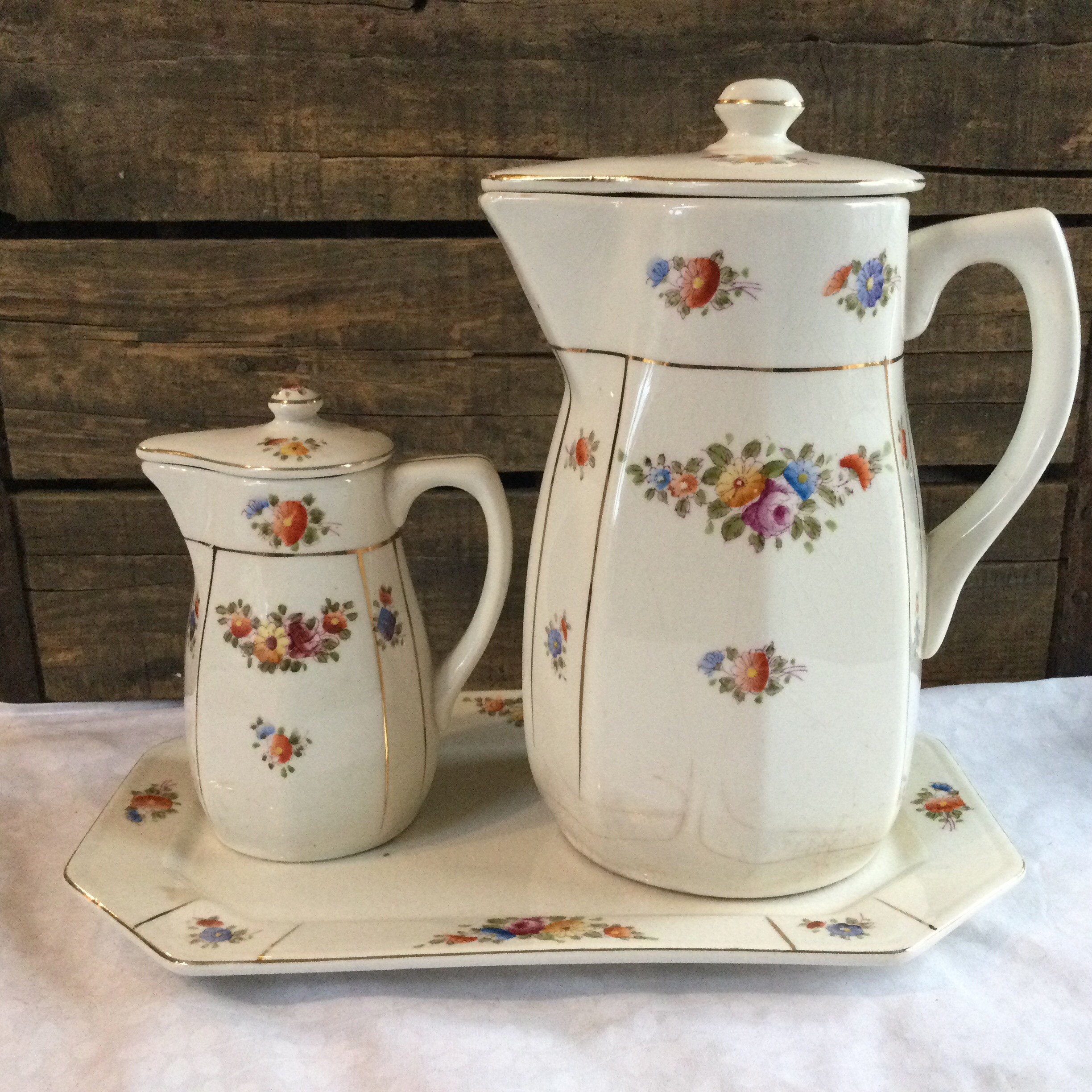 Vintage Mikori Ware Japan Handpainted Coffee Set on Tray / | Etsy