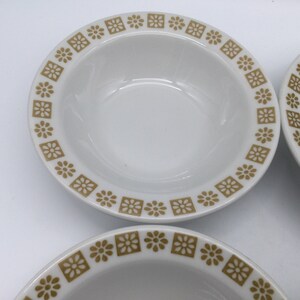 Vintage Shenango China Set of 4 Cereal / Dessert Bowls / Gold Flower ...