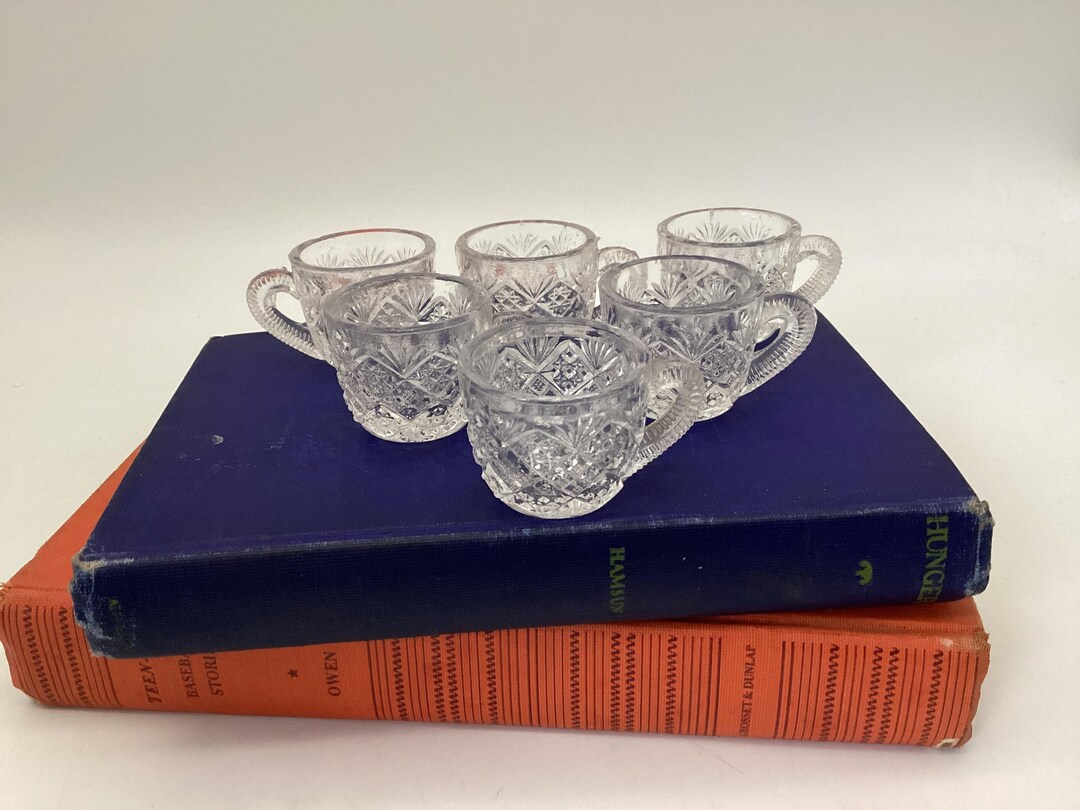 Miniature Pressed Glass Punch Cups / Salt Cellars/ Decor – Choice of ...