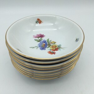 Furstenberg Germany Ancestral Dresden Set of 7 Dessert / Berry Bowls ...
