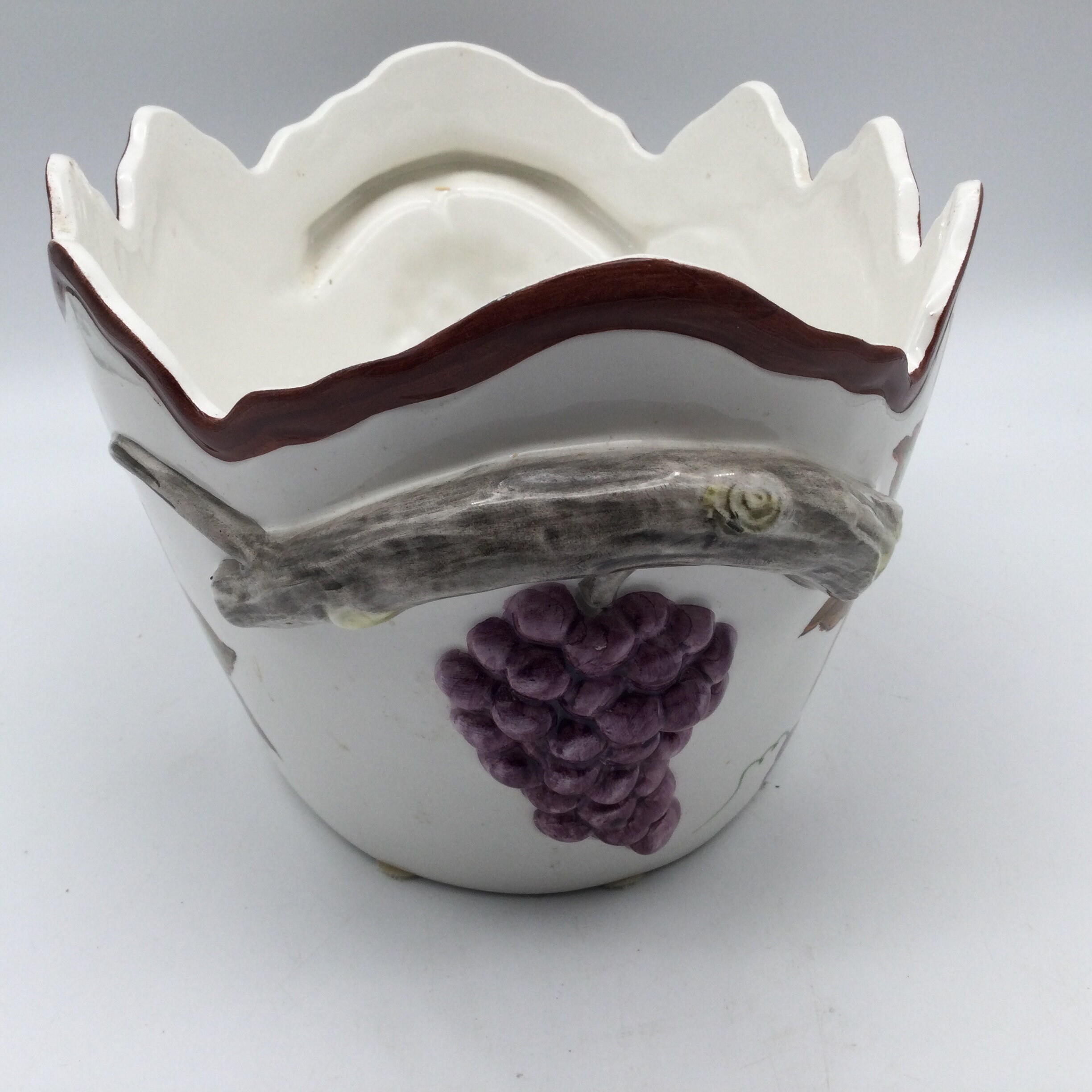 Handpainted Mottahedeh Design Italy Large Cache Pot / Planter - Etsy