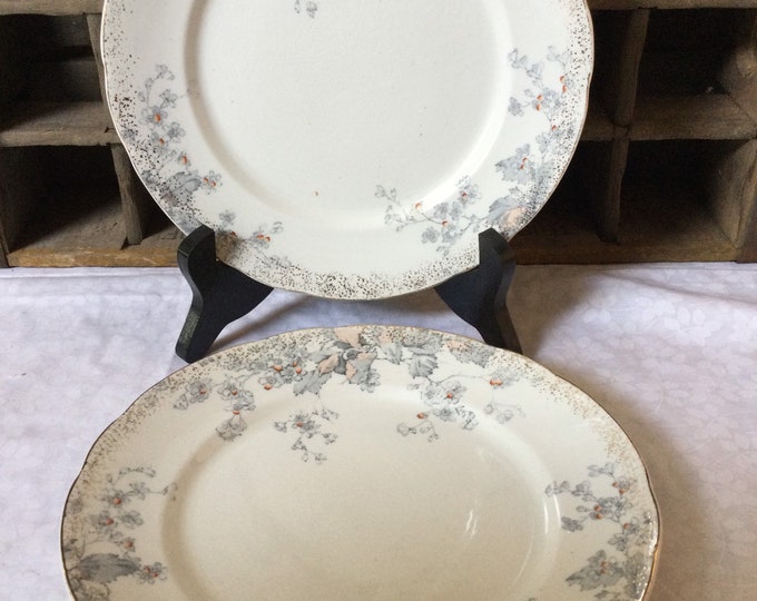 Antique Brownfields Guild Pottery Society Ltd. / Creeper Pattern / Gray ...