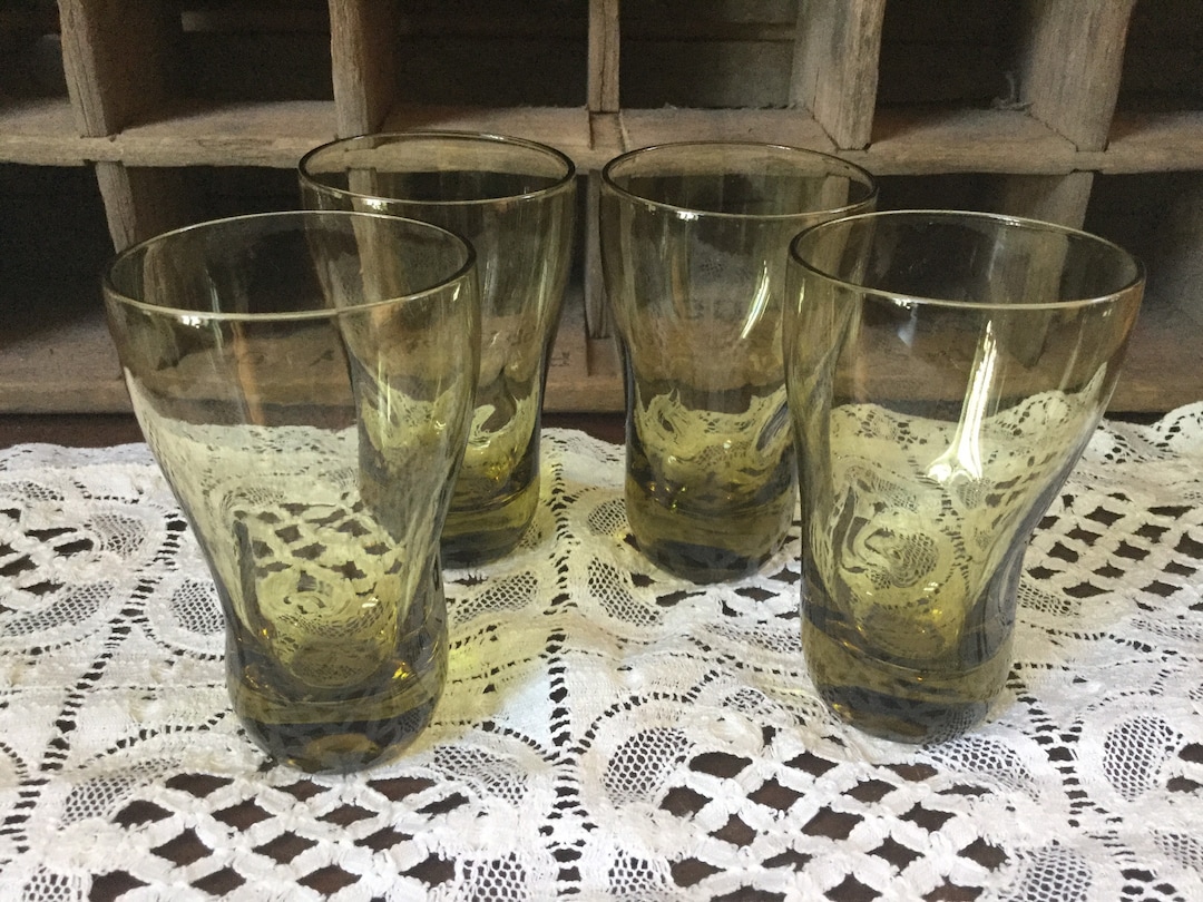 MCM Pinch Glass / Set of 4 Juice Glasses / Hold 4 Ounces - Etsy