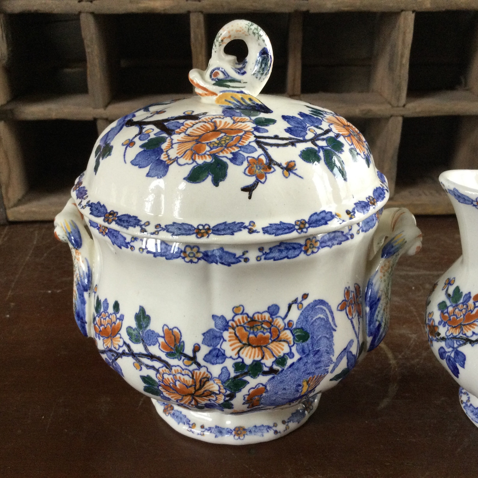 Vintage Gien France Delft Colorie / French Faience Rooster Pattern ...