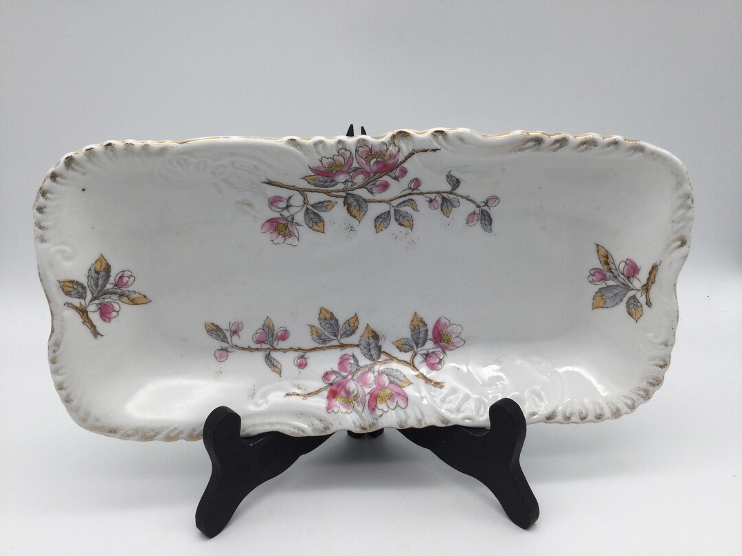 Antique Becher Stark & Merkin Embossed Rectangular Sandwich / Appetizer ...