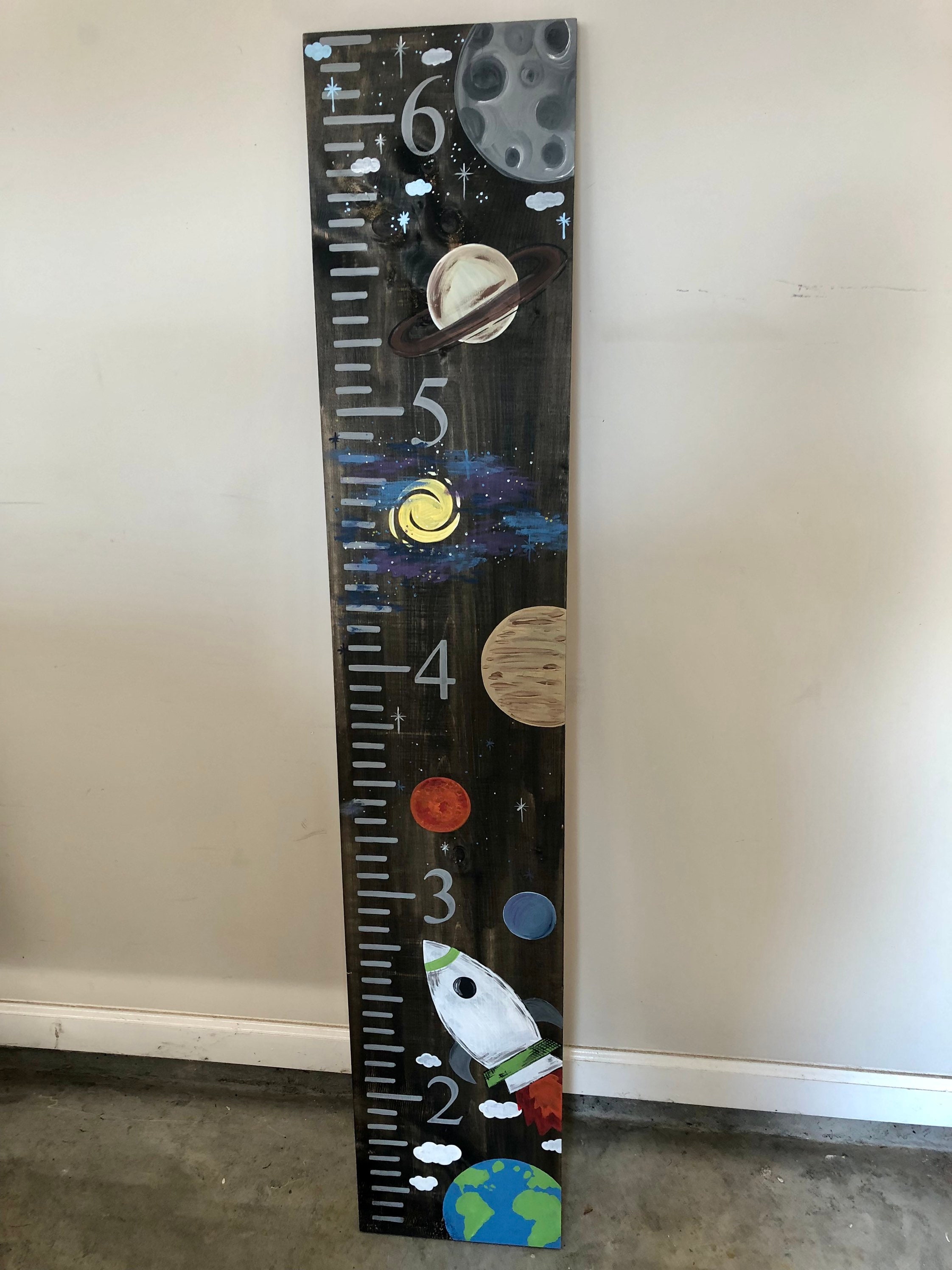 Space Themed Growth Chart - Etsy
